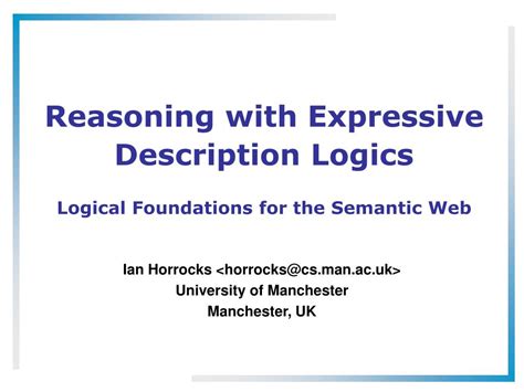 ppt reasoning with expressive description logics powerpoint