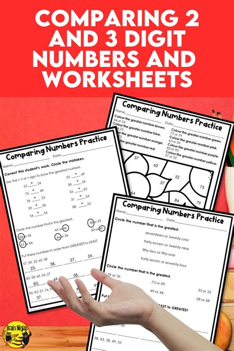 Comparing And Ordering Numbers To 1 000 Worksheets Math Number Sense Engaging Lesson Plans