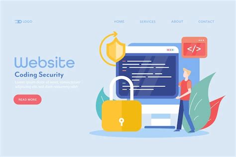 Premium Vector Website Coding Security