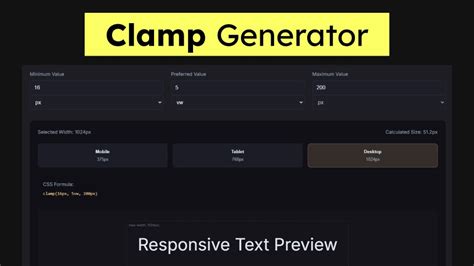 Css Clamp Calculator Fluid Typography And Responsive Design Tool Ui Surgeon