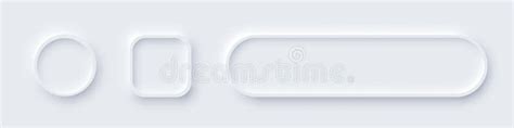 Neumorphism Button Design Set Slider Element For Website Mobile App Menu And Navigation Stock