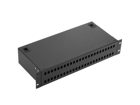 Patch Panel de fibra óptica 19 2U preto para 48 acopladores simplex BEMATIK Worten pt