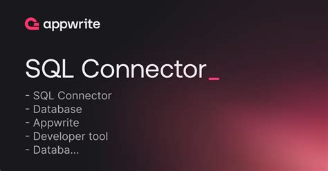 sql connector threads appwrite