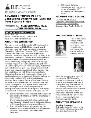Conducting Effective DBT Sessions From Start To Finish Doc Template PdfFiller