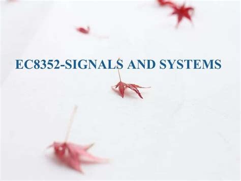 Signals And Systems Ppt Pptx Signals And Systems Ppt Pptx