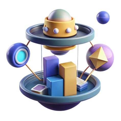 Abstract Data Visualization 3d Geometric Chart 56409352 Png