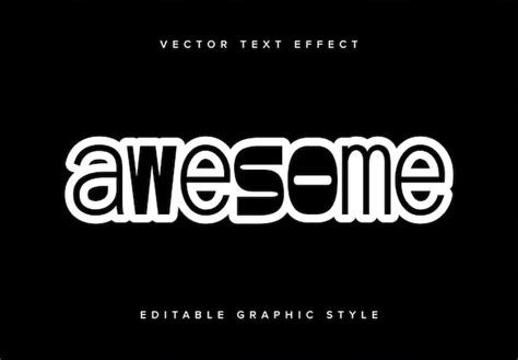 Premium Vector Sticker Outline Text Effect Mockup
