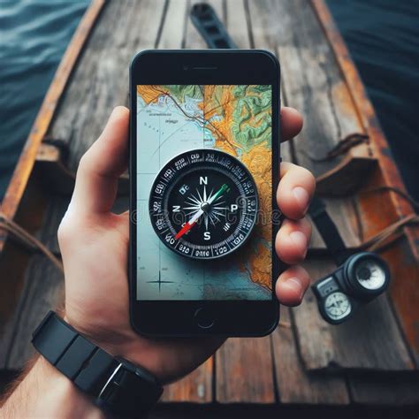 216 36 A Compass And A Gps Device Combined Forming A Navigationa Stock