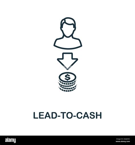 Lead To Cash Outline Icon Thin Line Concept Element From Crm Icons