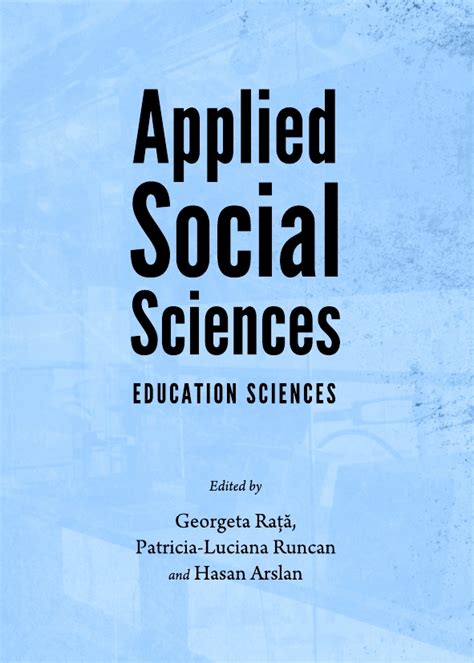 Applied Social Sciences Education Sciences Cambridge Scholars Publishing
