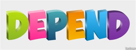 Depend Text Effect And Logo Design Word