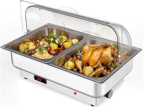 Takywep Rectangular Chafing Dish Electric Buffet Set With