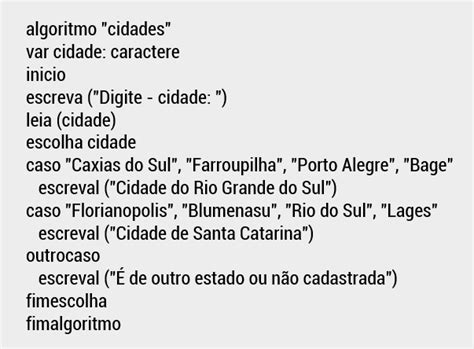 Grátis Observe O Seguinte Algoritmo Em Pseudocódigo Analise As Alternativas A Seguir E