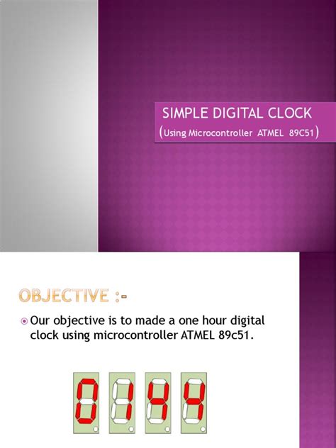 Simple Digital Clock Using Microcontroller Atmel 89c51 Pdf