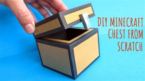 Diy Minecraft Chest From Scratch Minecraft Papercraft Chest Paper
