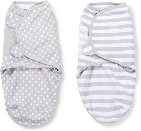 Swaddle Me Original Pucksack Pucktuch Schlafsack 2st Grau Weiß