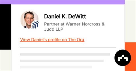 Daniel K Dewitt Partner At Warner Norcross And Judd Llp The Org