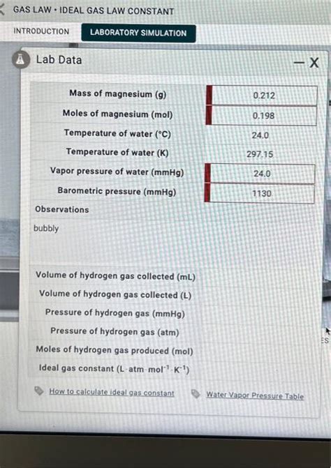 Lab Data Chegg