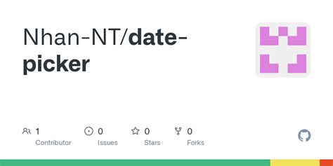 Github Nhan Nt Date Picker