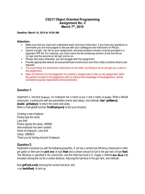 Assignment No3 Final Pdf Constructor Object Oriented Programming Programming