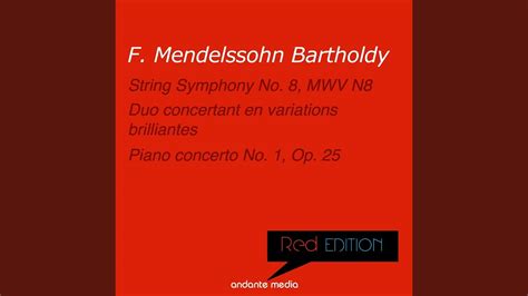 String Symphony No 8 In D Major Mwv N8 Iii Menuetto Trio Presto