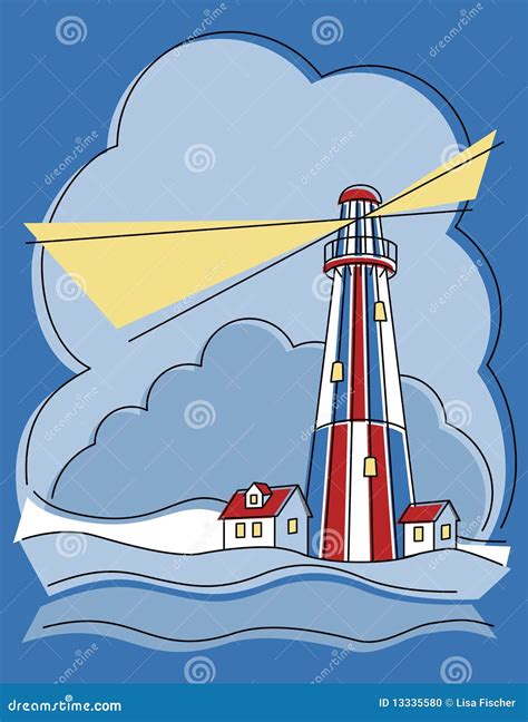 Patchwork Lighthouse Stock Vector Illustration Of Coast 13335580