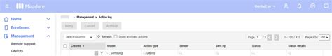 enabling a screen lock passcode policy for a number of devices miradore
