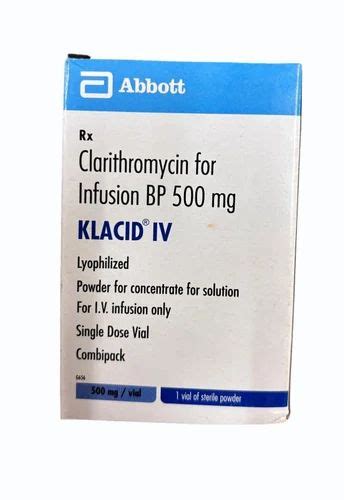 Abbott Klacid Iv Clarithromycin 500 Mg Inj At ₹ 350 Vial In Patna Id