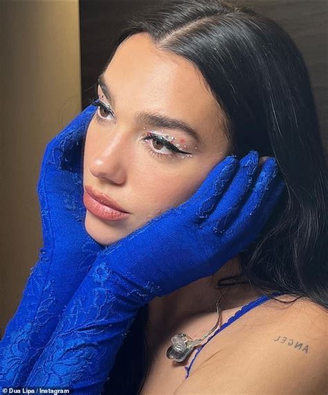 Dua Lipa Flashes Her Toned Abs In A Black Lace Bra In Adelaide Daily Mail Online