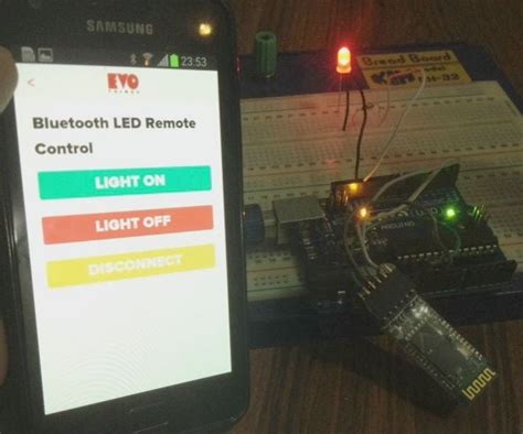 Remote Controlled Led Using Hc 05 Bluetooth Arduino And Mobile Phone