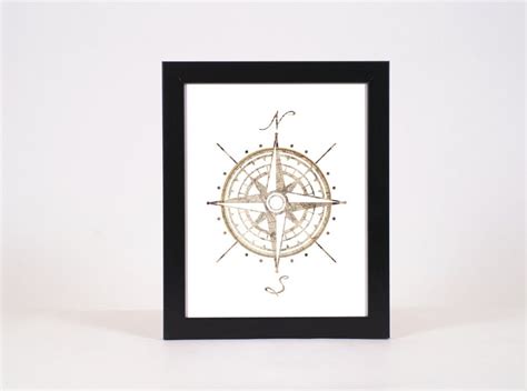 Oversized Compass Rose Cartography Compass Old Map By Westridgeart