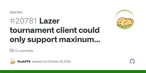 Lazer Tournament Client Could Only Support Maxinum 64 Teams · Issue