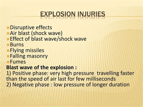 Firearms And Explosive Injuries Pptx