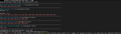 solved job exceeds queue resource limits error on job submission