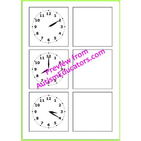Analogue To Digital Clock Matching Activity