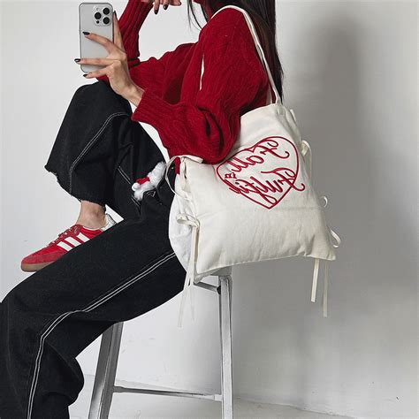 라걸 자수스트랩에코백 Bag