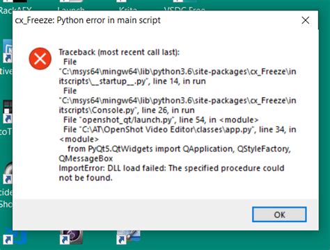 Windows Launch Issues Cx Freeze Errors OpenShot Openshot Qt Wiki GitHub