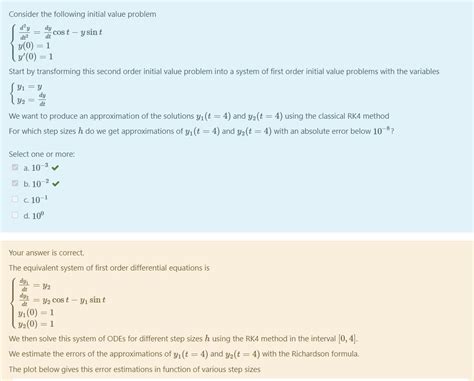 solved consider the following initial value problem dy dy
