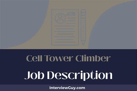 Cell Tower Climber Job Description Updated For 2026