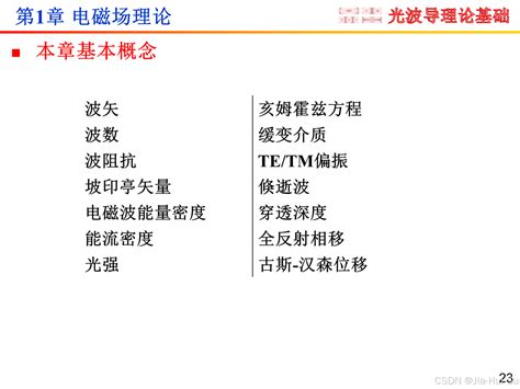 光波导理论基础 Csdn博客