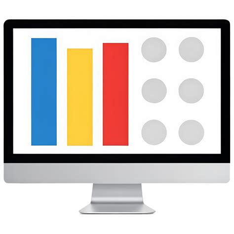 Computer Screen Displaying Colorful Bar Graph And Data Points 59253868 Png