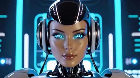 Premium Photo Futuristic Robot Ai Robot Thinking Robot Android Head Humanoid Head Portrait