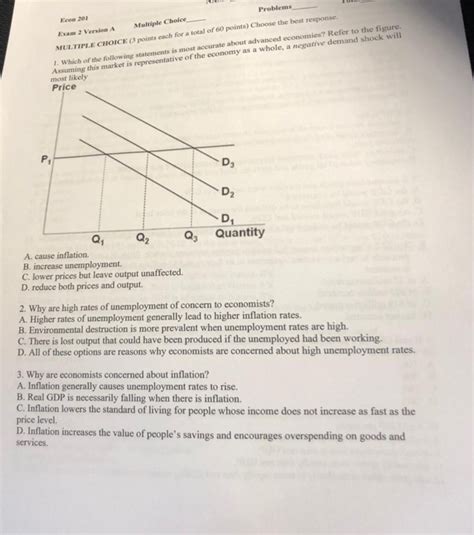 Solved Problems Econ Exanm Version A MULTIPLE CHOICE Chegg