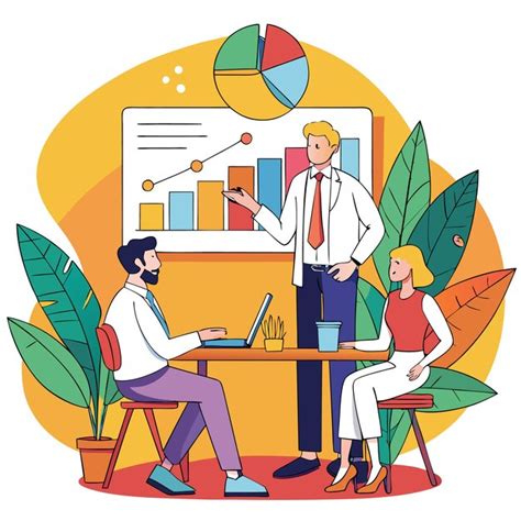 Business Meeting With Charts And Graphs In A Modern Office Setting