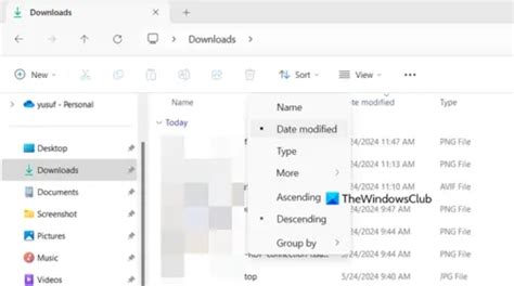Windows Downloads Folder Remove Grouping And Sorting By Date