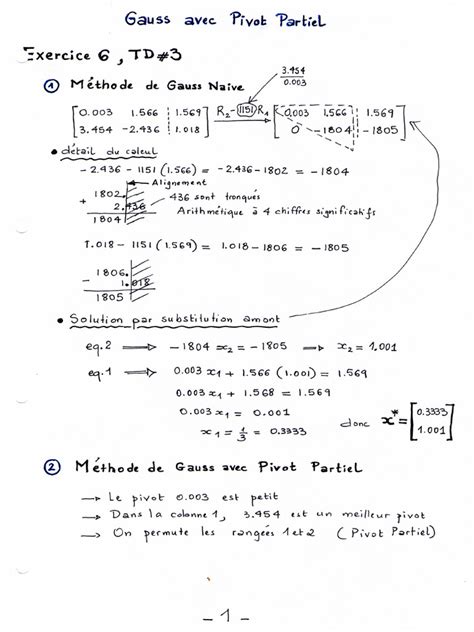 Gauss Elimination With Partial Pivoting Pdf