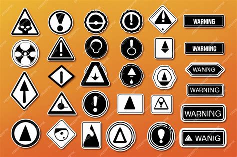 Premium Photo Warning Sign Symbol Sticker