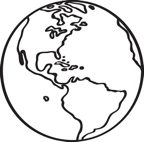 Globe Map Of The World Outline