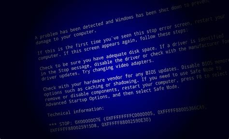 죽음의 블루 스크린 Bsod 화면 컴퓨터 모니터 어두운 배경 Lcd에 대한 스톡 벡터 아트 및 기타 이미지 Lcd 개념