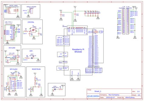 Pi Pico RP2040 Custom Clone V1 0 OSHWLab